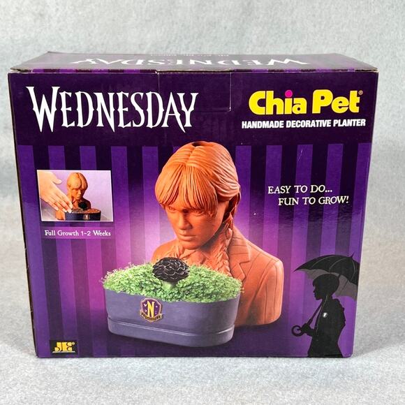 Chia Pet | Accents | Wednesday Adams Family Chia Pet Jenna Ortega ...